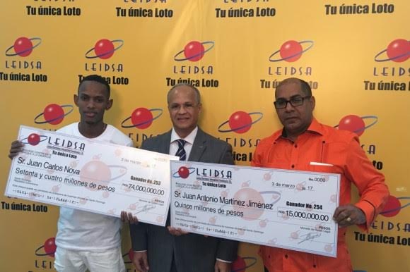 Leidsa entrega 89 millones de pesos a dos nuevos ganadores del sorteo Loto