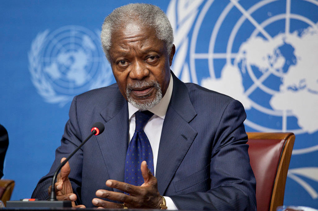 Fallece el ex secretario general de la ONU y nobel de la Paz Kofi Annan ...