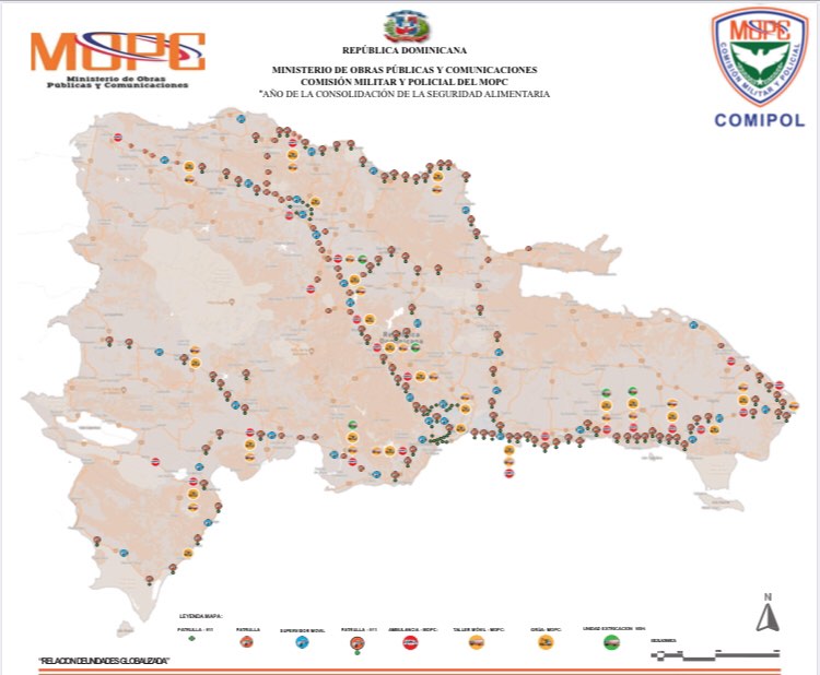 MOPC actualiza mapa de geolocalización de unidades del programa de ...