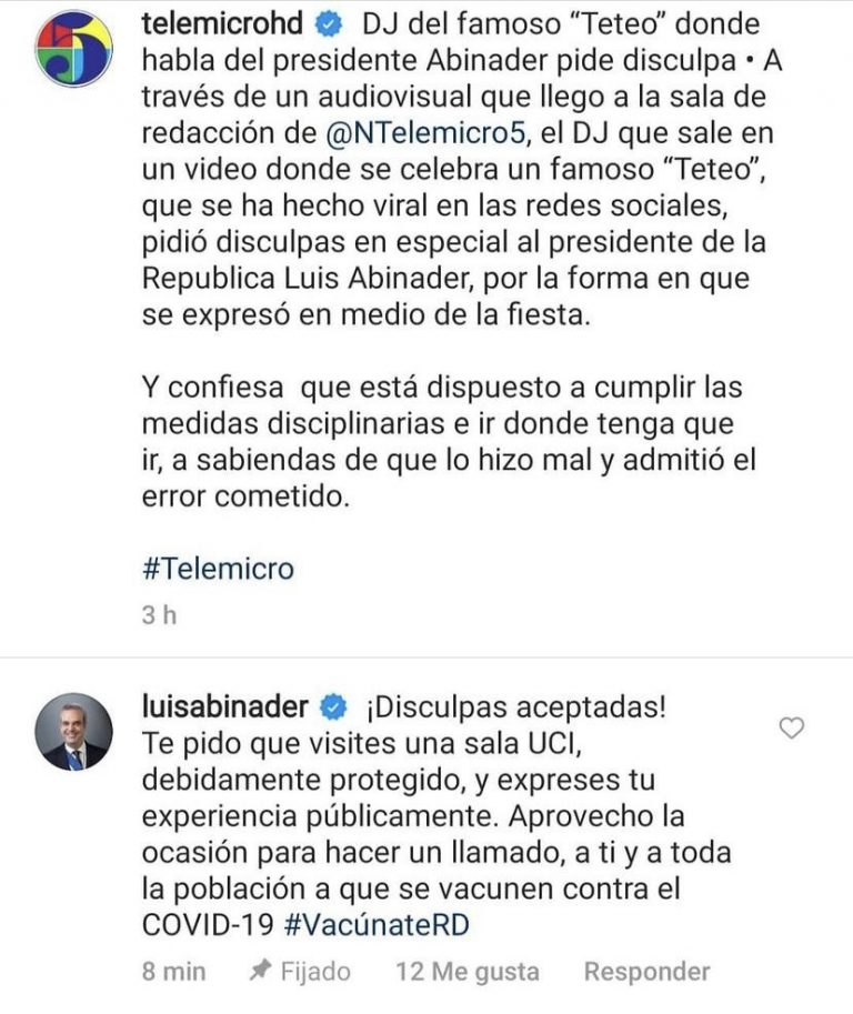 (VIDEO) Abinader acepta disculpas a DJ que animó fiesta en medio de ...