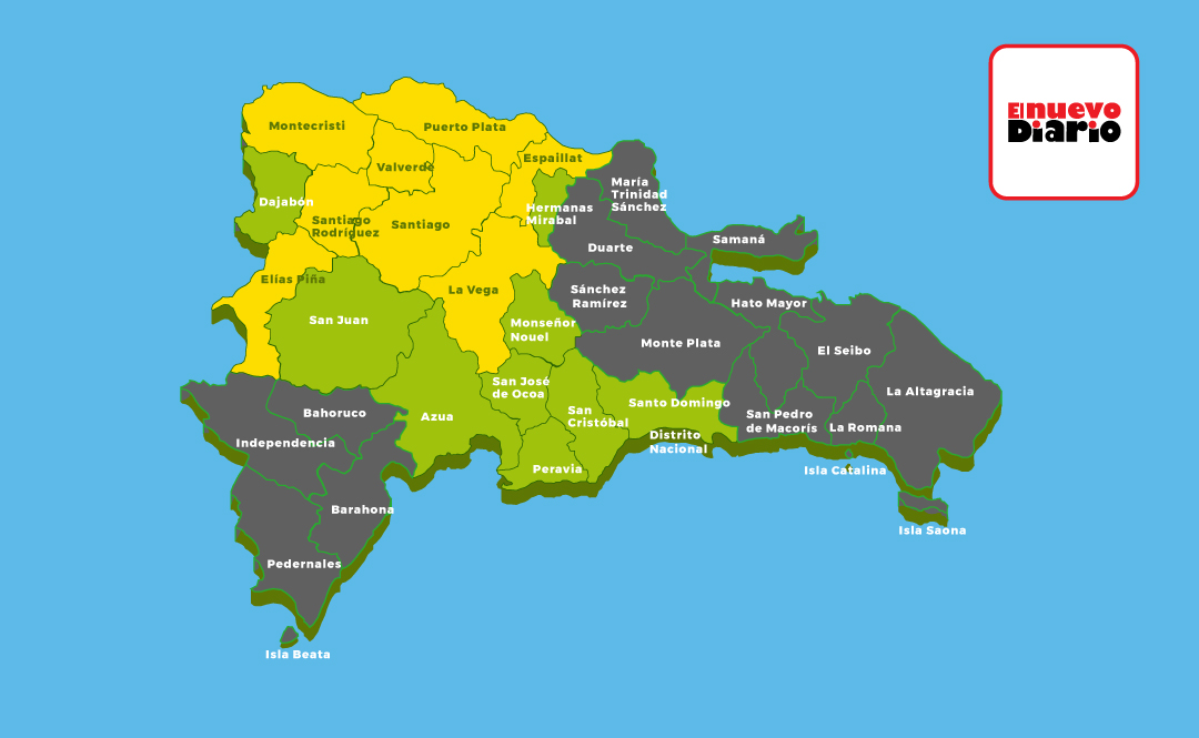 El COE baja a 18 las provincias en alerta por lluvias – El Nuevo Diario (República Dominicana)