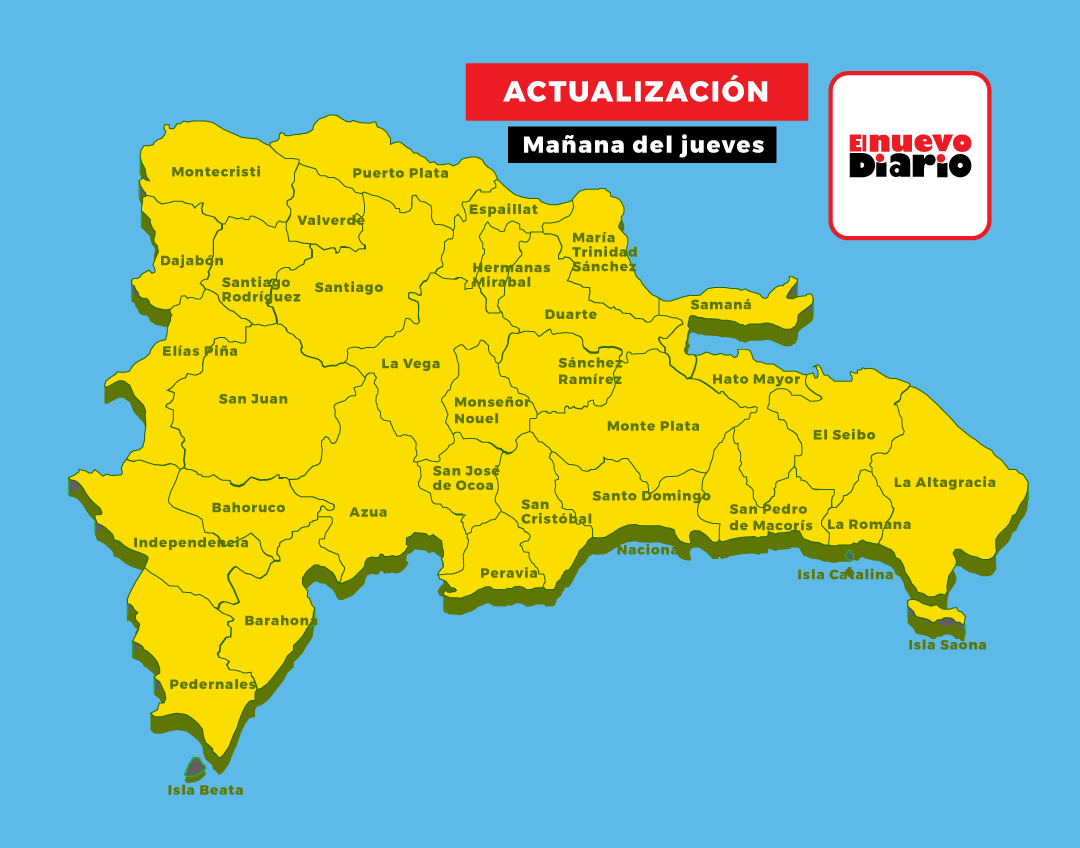 El COE pone en alerta amarilla a toda RD por posibles inundaciones y ...