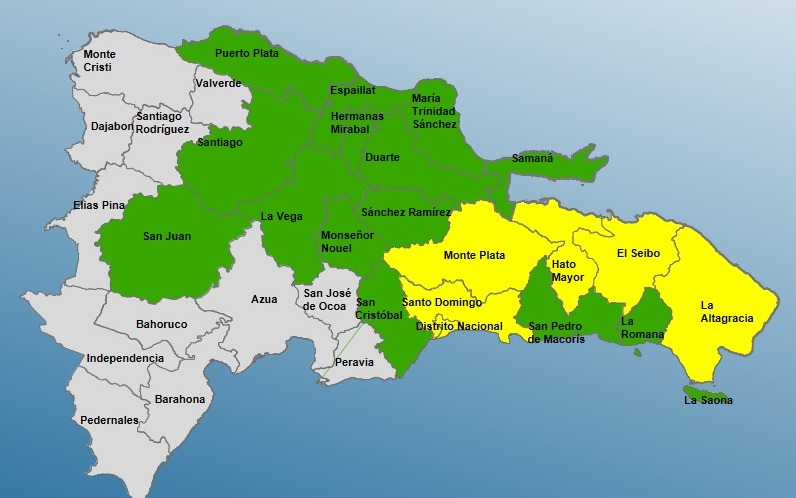 Seis provincias en alerta amarilla y 14 en verde ante efectos de vaguada – El Nuevo Diario ...