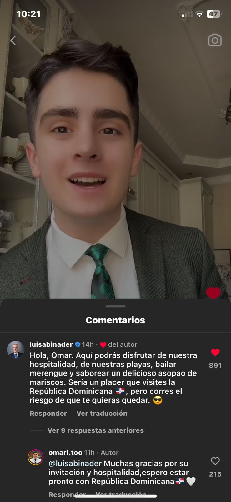 Presidente Abinader invita a influencer kazajo a visitar RD – El Nuevo Diario (República Dominicana)