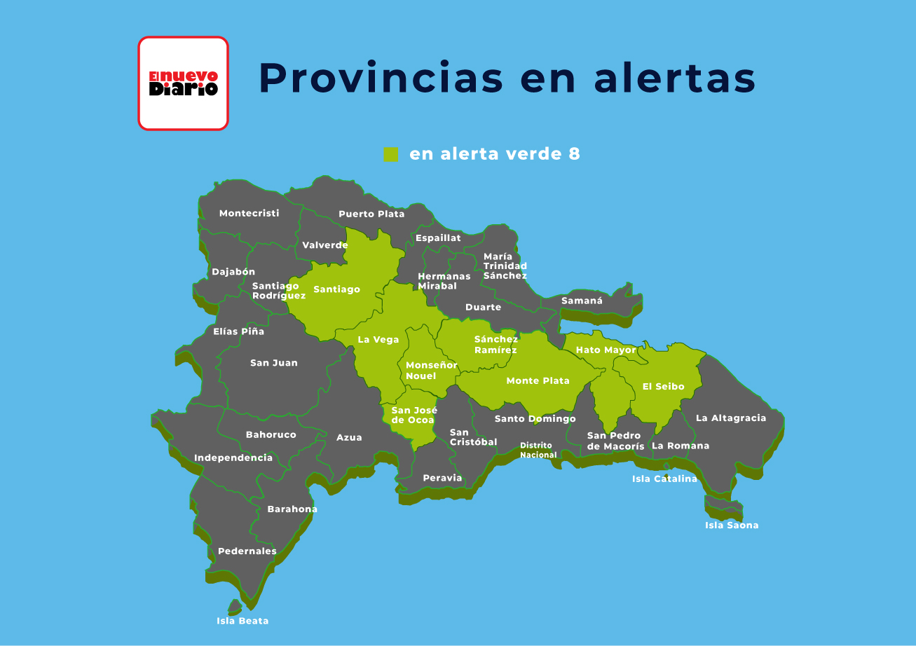 El COE coloca ocho provincias en alerta verde por vaguada – El Nuevo Diario (República Dominicana)