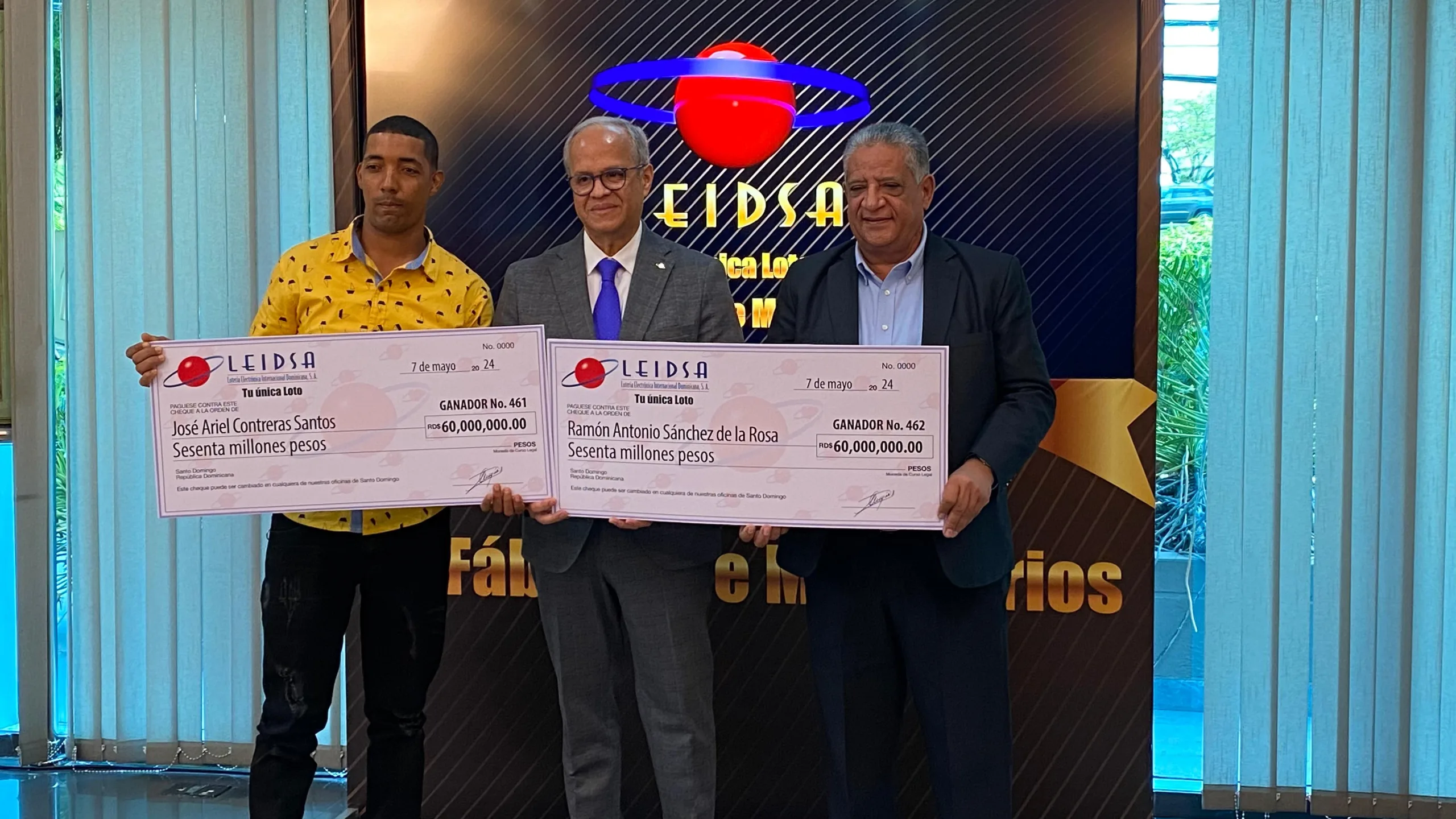 Leidsa entrega 120 millones a los ganadores 461 y 462 del Loto – El ...