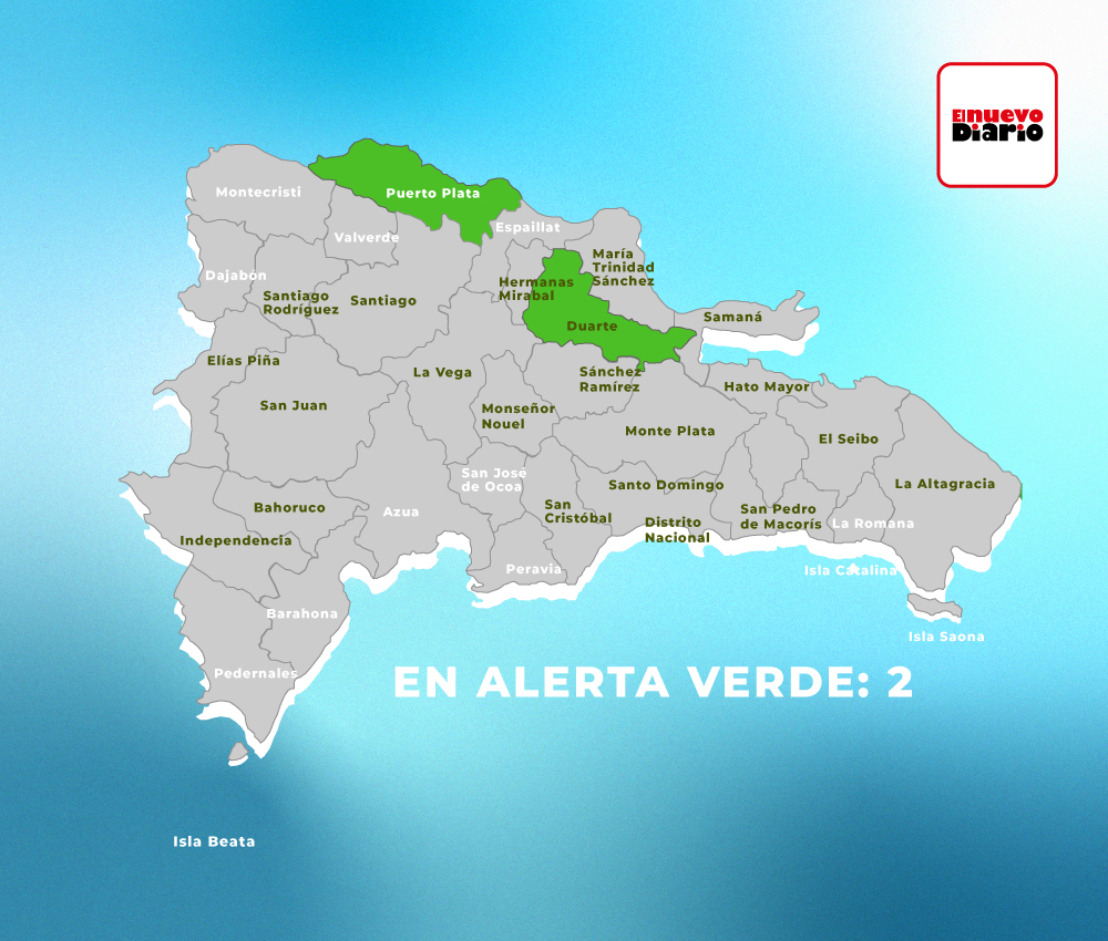 COE mantiene dos provincias en alerta verde por incidencia de vaguada – El Nuevo Diario ...