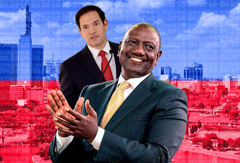 El presidente William Ruto de Kenia conversa con Marco Rubio sobre la ...